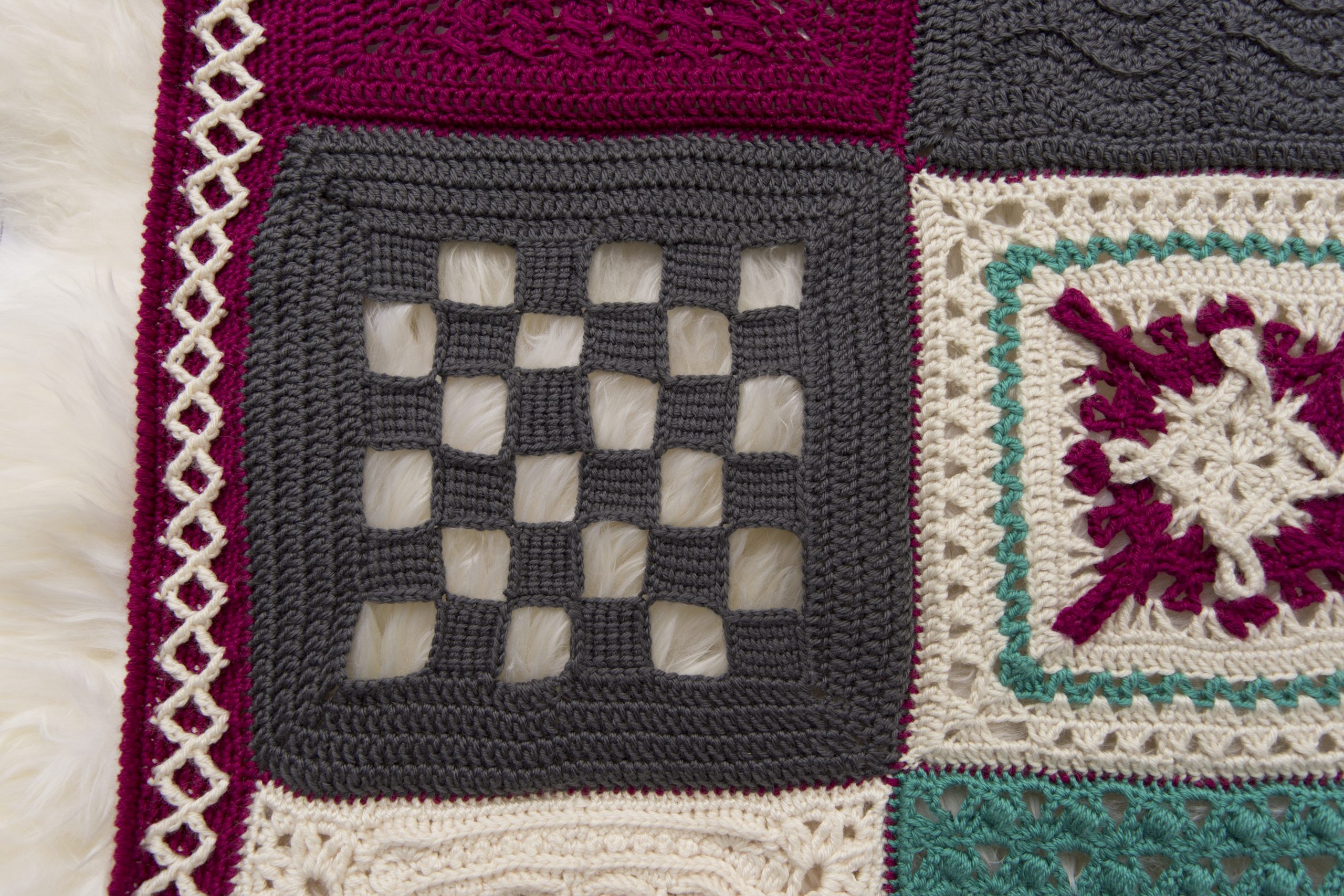 Tunisian Checkerboard Square: Free Crochet Pattern - Creations By Courtney