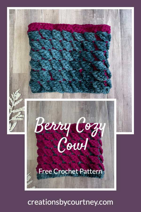 Berry Cozy Crochet Cowl - Creations By Courtney