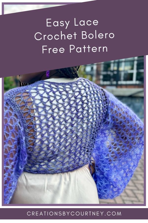 How to make an easy crochet bolero - Creations By Courtney